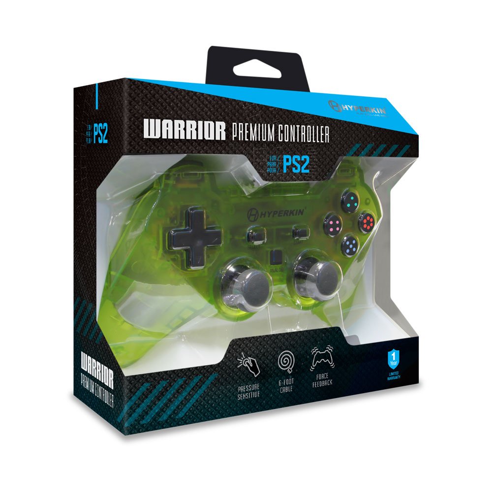 CONTROLLER PS2 PREMIUM WARRIOR (CLEAR YELLOW) (HYPERKIN) – Just4Games
